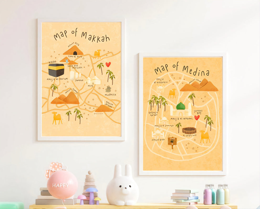 Map of Makkah & Madina – Frames4home